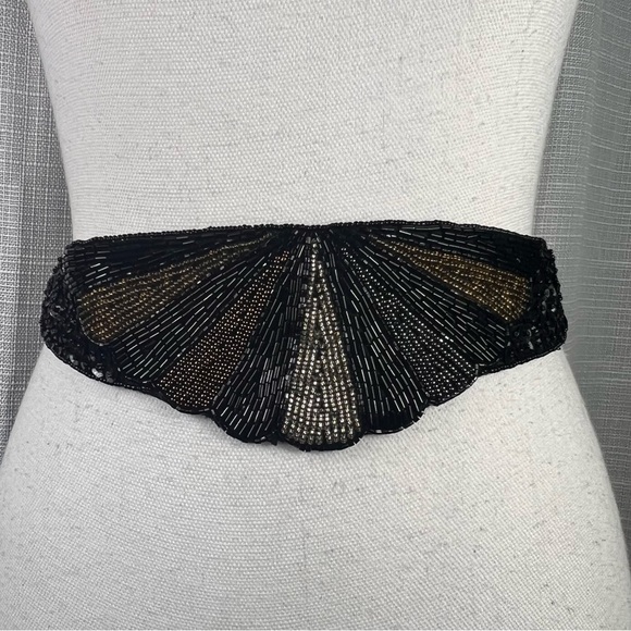 Vintage | Accessories | Vintage Speyer Milor Sash Belt Beaded Black ...